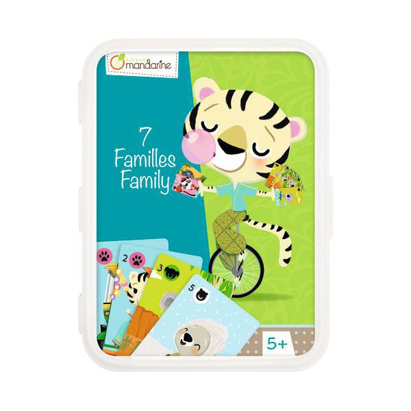 Card games, happy families endangered animals Mandarine