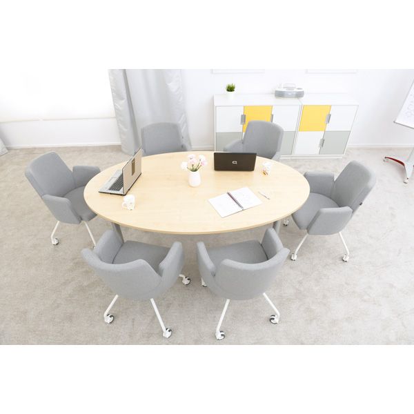 Masa conferinta ovala, 100 x 180 cm, artar - Ookee