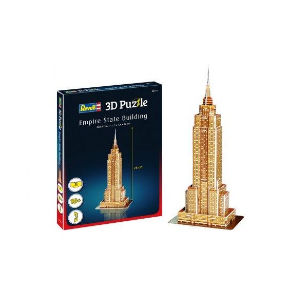 Mini 3d puzzle empire state building, 24 piese - Ookee
