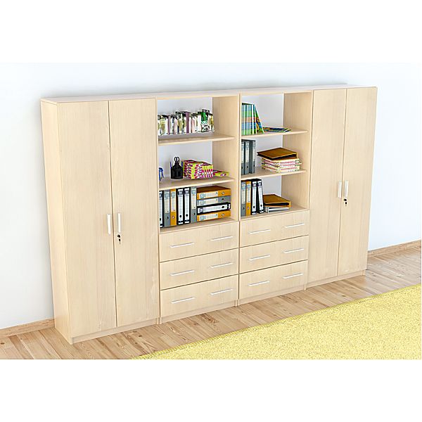Set mobilier scolar pentru depozitare si expunere materiale didactice ...