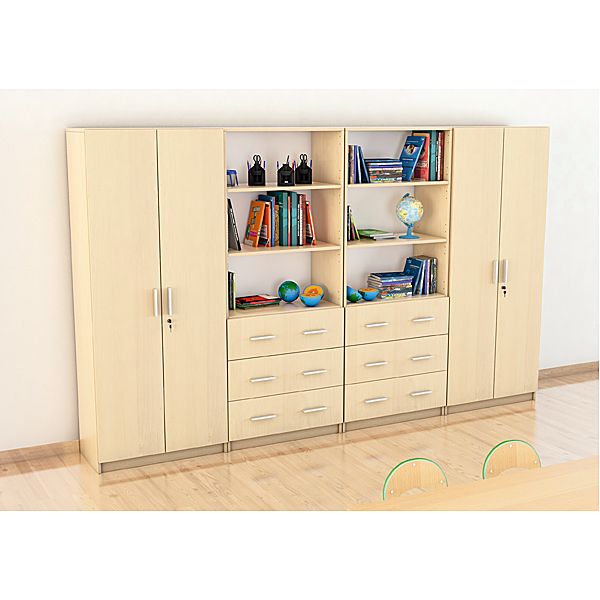 Set mobilier scolar pentru depozitare si expunere materiale didactice ...