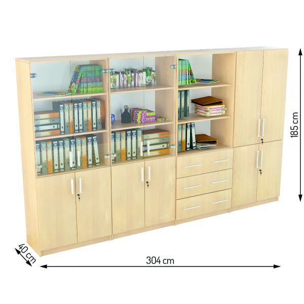 Set mobilier scolar pentru depozitare si expunere materiale didactice ...