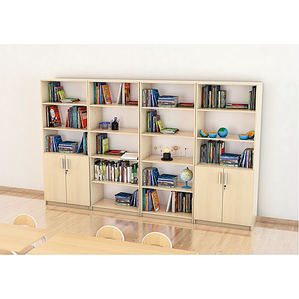 Set mobilier scolar pentru depozitare si expunere materiale didactice ...