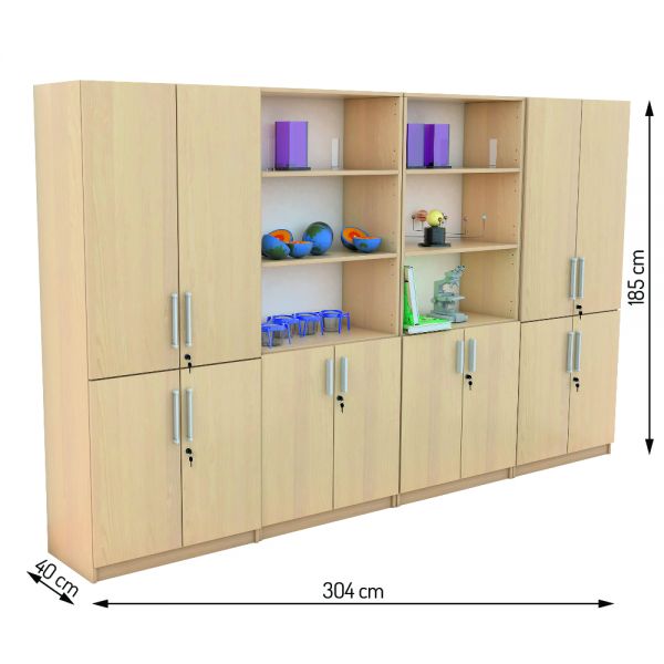 Set mobilier scolar pentru depozitare si expunere materiale didactice ...