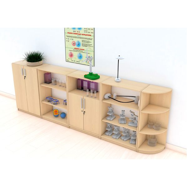 Set mobilier scolar pentru depozitare si expunere materiale didactice ...